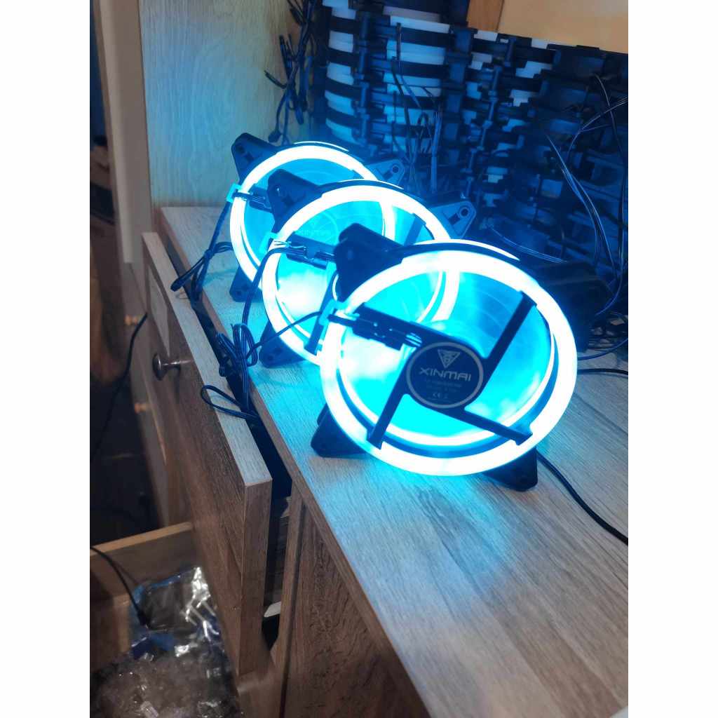 LED COOLING FAN DESKTOP PC FAN 120MM (ICE BLUE) | Shopee Philippines