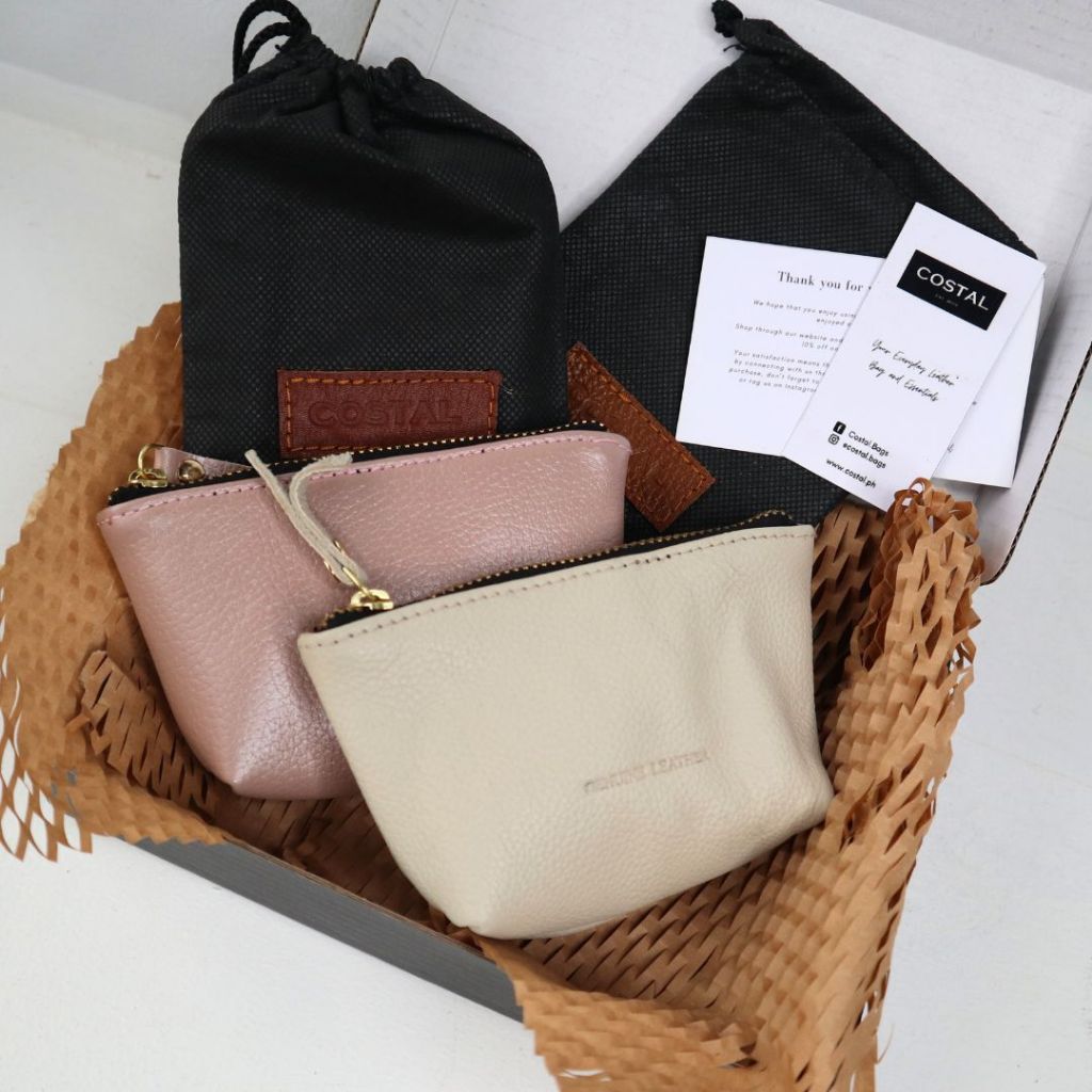 Costal Genuine Leather Coin Pouch Gift Bundles | Shopee Philippines