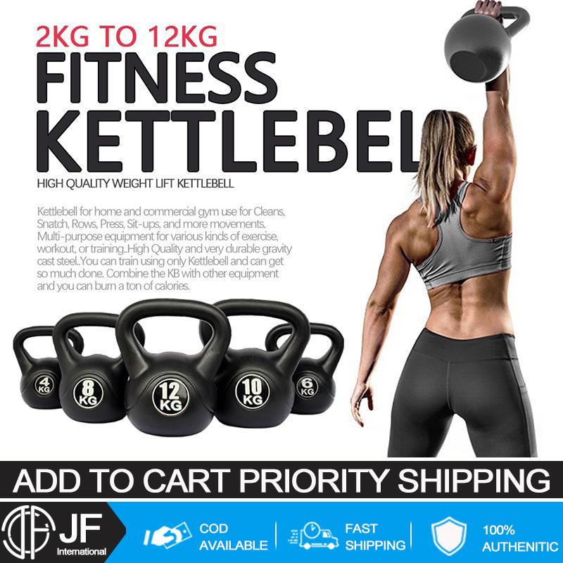 Kettlebell 2/4/6/8/10/12/14KG Fitness Gym Equipment Yoga Body Shaping set PVC Coated Kettlebell ...