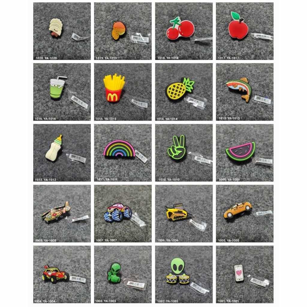 ONHAND Authentic Jibbitz Regular designs 1001-1020 Hole Shoes Charms ...