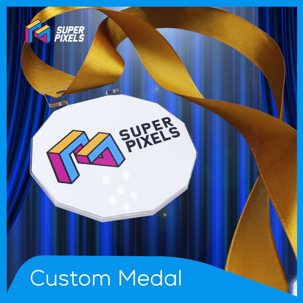 Customized Medal With Ribbon Laser Cut Acrylic 3mm Special Awards ...