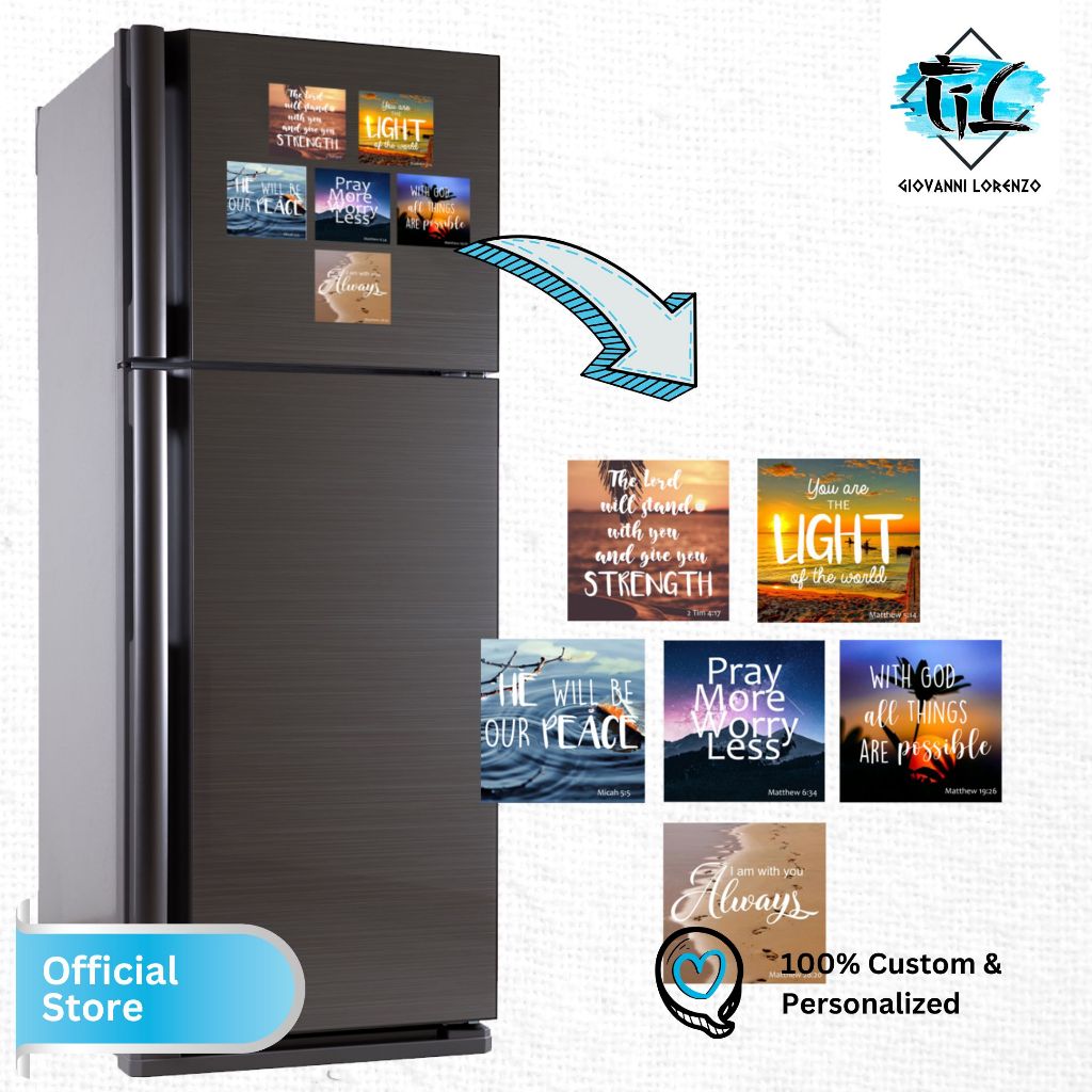 Bible Verse Quotes Ref Magnet Art Motivational Refrigerator Magnet ...