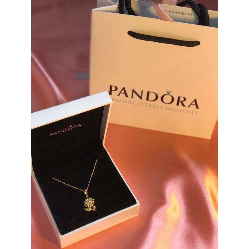 Pandora tulip necklace (gold) | Shopee Philippines