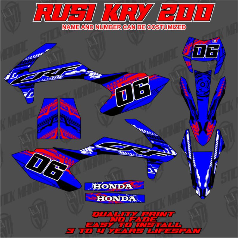 Rusi KRY 200 decals sticker, laminated | Shopee Philippines