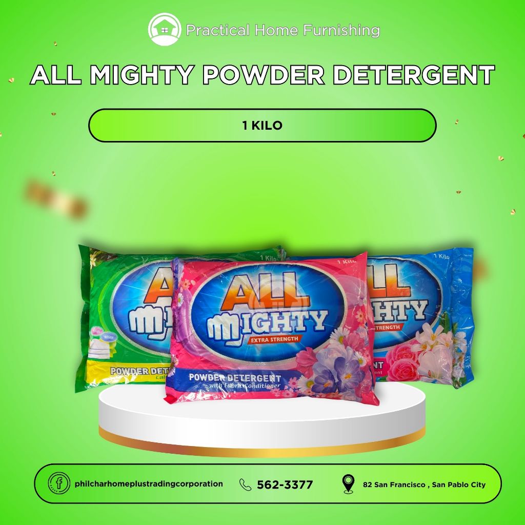 PHF - ALL MIGHTY POWDER DETERGENT 1KILO | Shopee Philippines