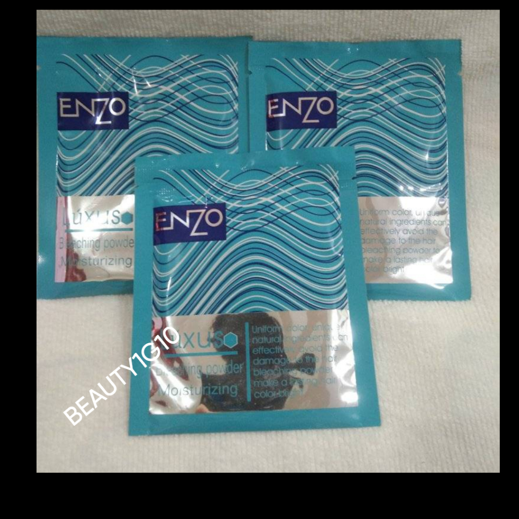 3PCS ENZO HAIR BLEACHING POWDER (SACHET) | Shopee Philippines