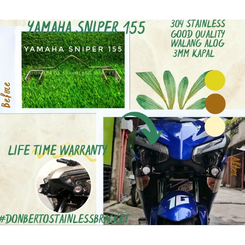 YAMAHA SNIPER 155 STAINLESS MINI DRIVING LIGHT BRACKET | Shopee Philippines