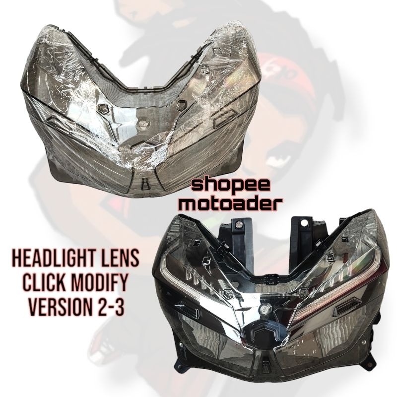 Honda Click125i 150i v2 v3 Headlight lens Click Color Smoke | Shopee ...