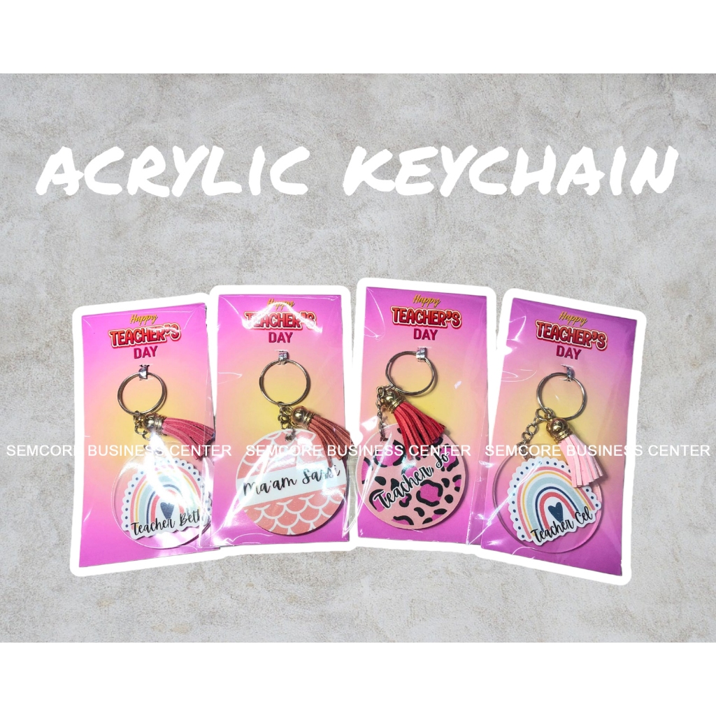 Personalized Acrylic Keychain with Sleeves | Shopee Philippines