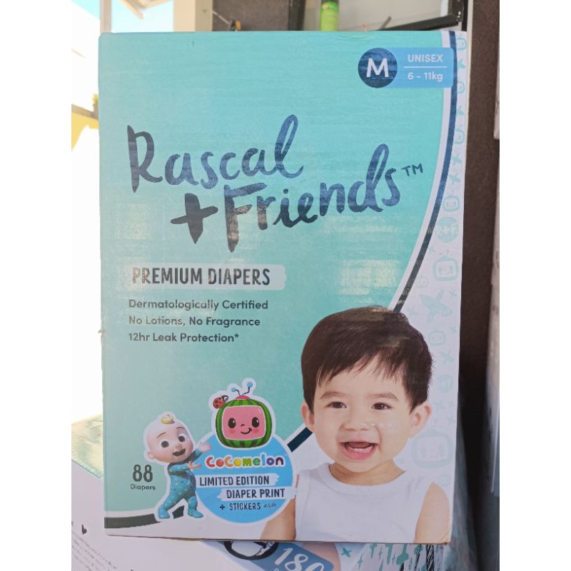 88pcs Rascal+ Friends Premium Diaper Tape Medium | Shopee Philippines