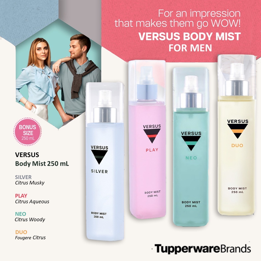 VM VERSUS Body Mist 250 mL by Tupperware Brands | Shopee Philippines