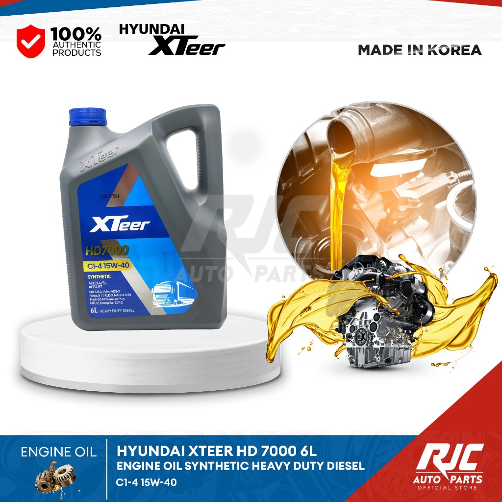 XTEER DSL ENGINE OIL SYNTHETIC HD 7000 CI-4 15W-40 6L | Shopee Philippines