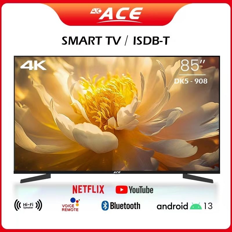 ACE 85" UHD 4K Smart Google TV webOS (Android 13, Netflix, Youtube ...