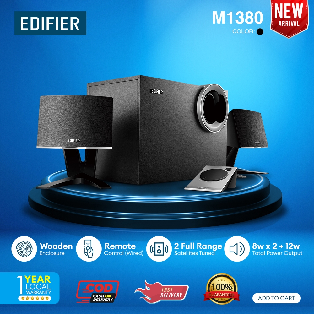 Edifier M1380 2.1 Multimedia Speaker System with Subwoofer | Shopee Philippines