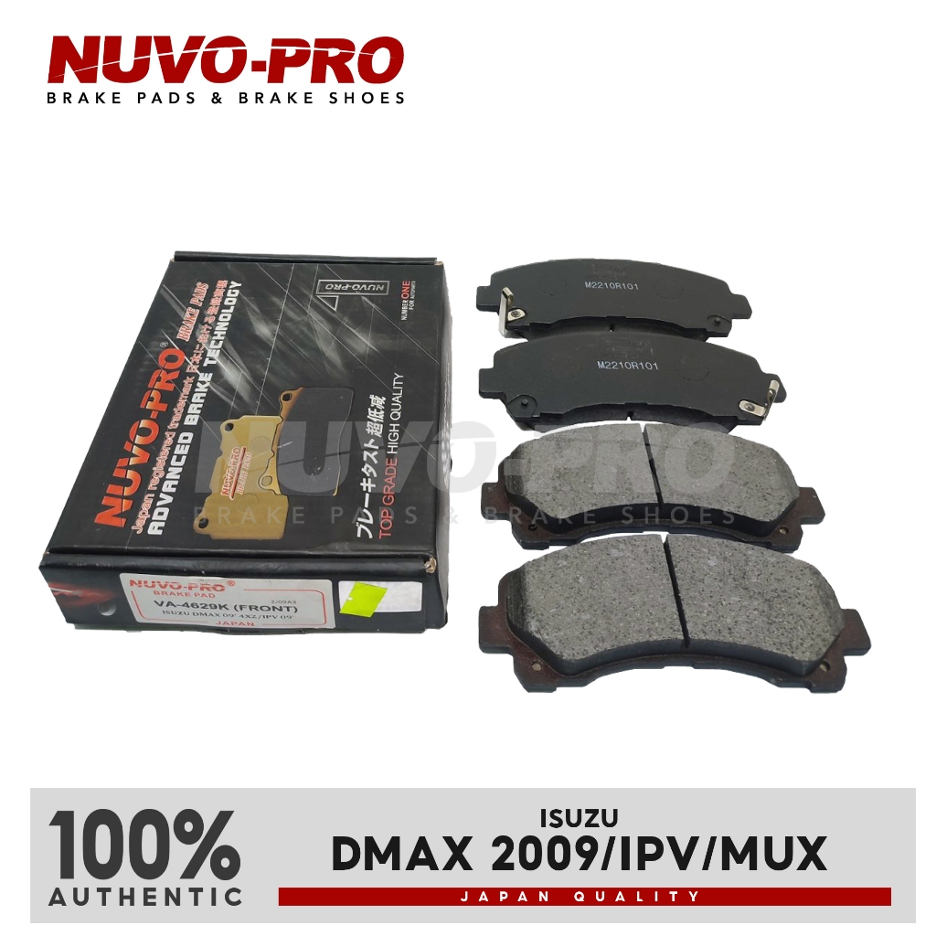 NUVO BRAKE PAD ISUZU DMAX /IPV/MUX 2009 VA4629K 1set | Shopee Philippines