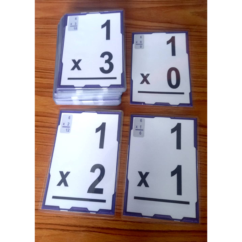 Laminated Flash cards Multiplication (Back to Back) | Laminated ...