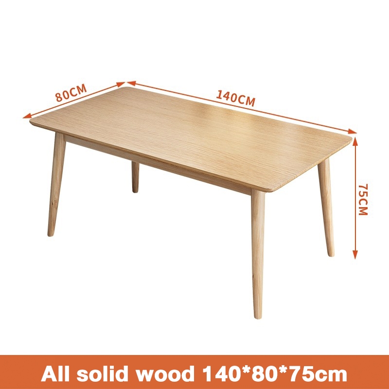 [Solid Wood] Dining Table 140/120/100CM Desk Tables Nordic Table Family ...