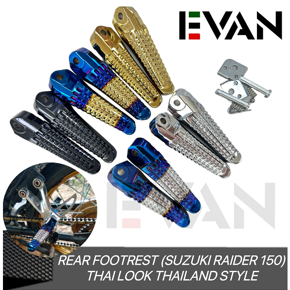 REAR FOOTREST FOR SUZUKI RAIDER 150 FULL CNC ALLOY MADE IN THAILAND ...