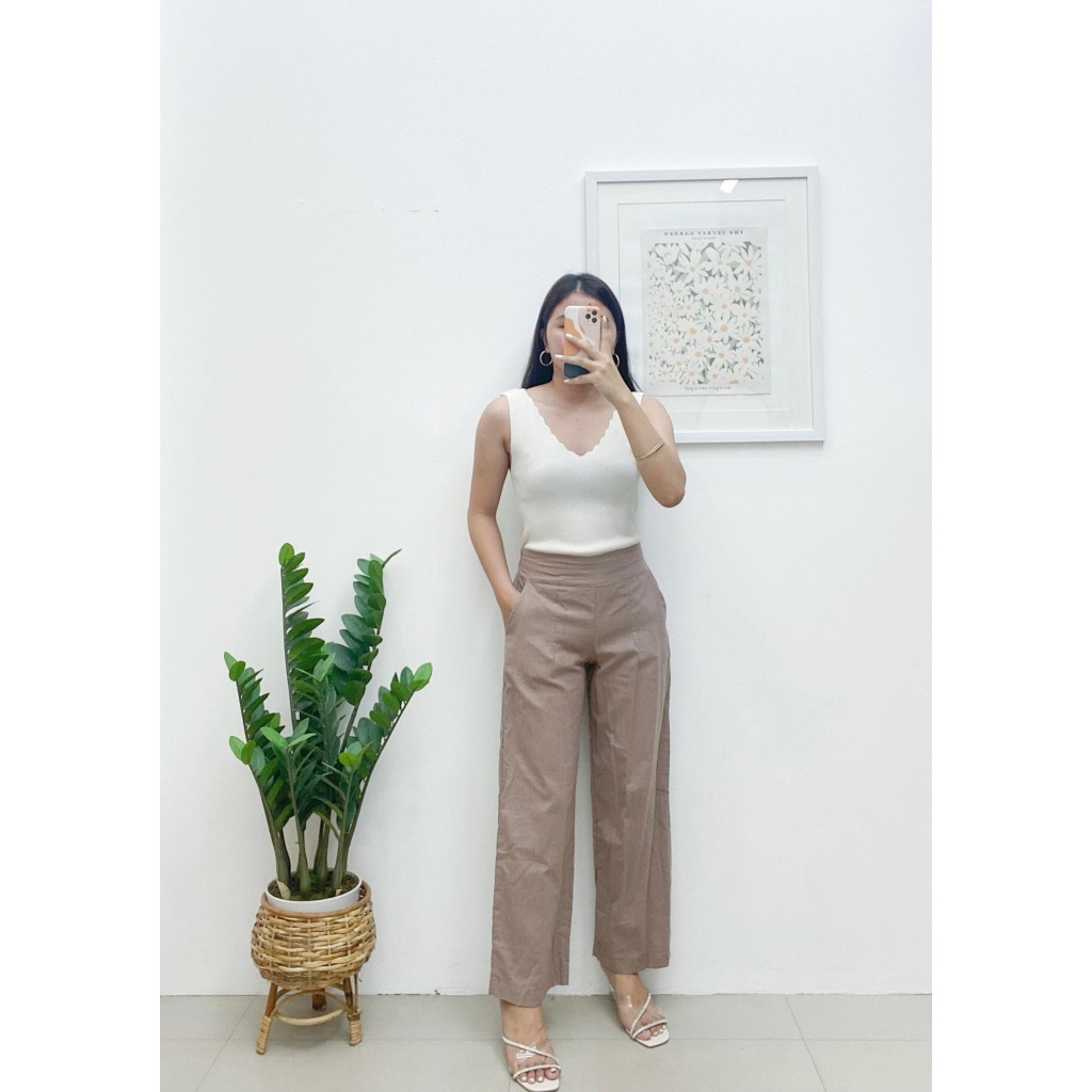 CDT Ali Pants Casual Basic Plain Trouser Comfy Garterized Daily Wear ...