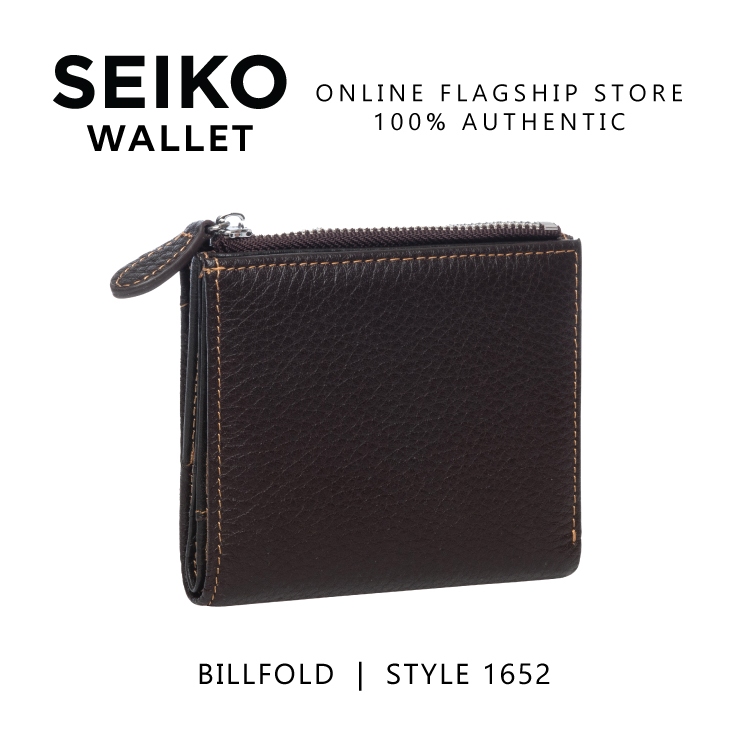 Seiko Wallet Genuine Leather Billfold (With RFID Blocker) 1652 | Shopee ...