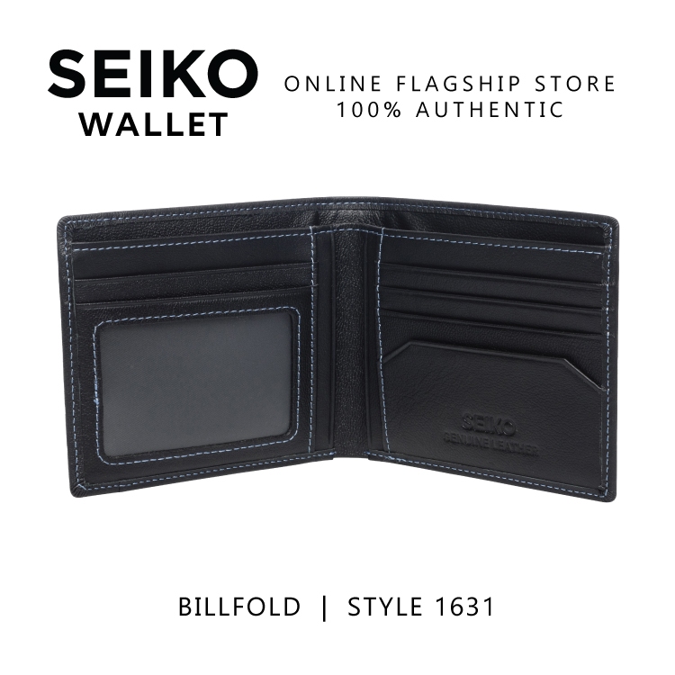 Seiko Wallet Genuine Leather Billfold (With RFID Blocker) 1631 | Shopee ...