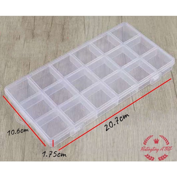 18 grid fixed transparent storage PP plastic box | Shopee Philippines