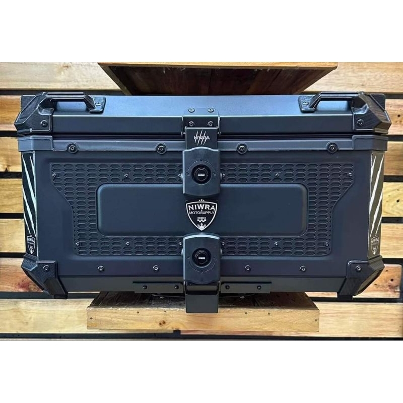 NEW ‼️ 45L-55L ALLOY TOP BOX with backrest & baseplate (COD) | Shopee ...