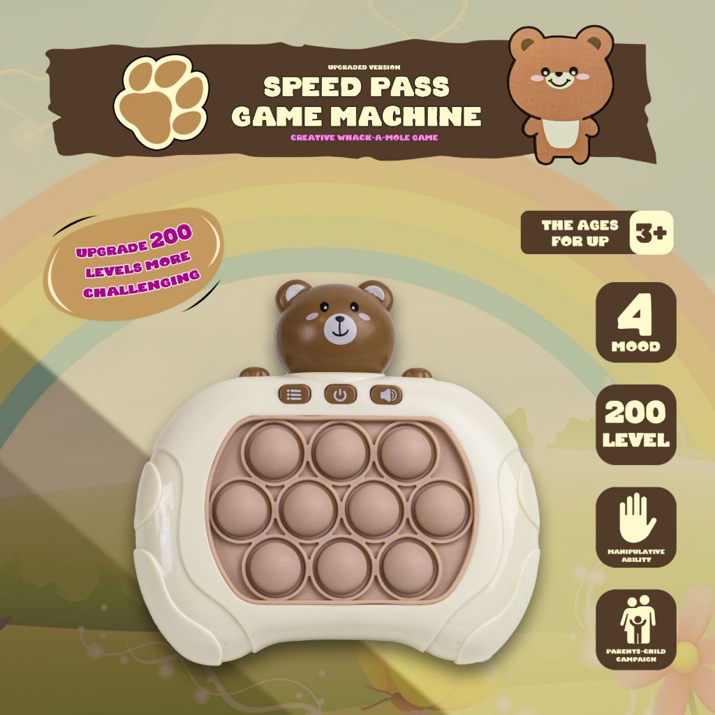 Quick Push Game Console Educational Toys Children's Focus Training ...