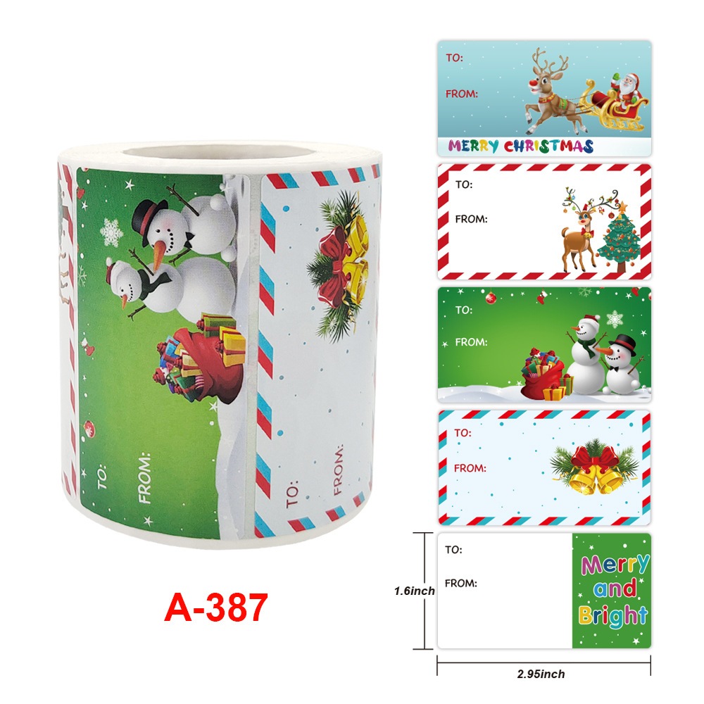 250pcs Merry Christmas Sticker Label Santa Clause Sticker Gifts ...