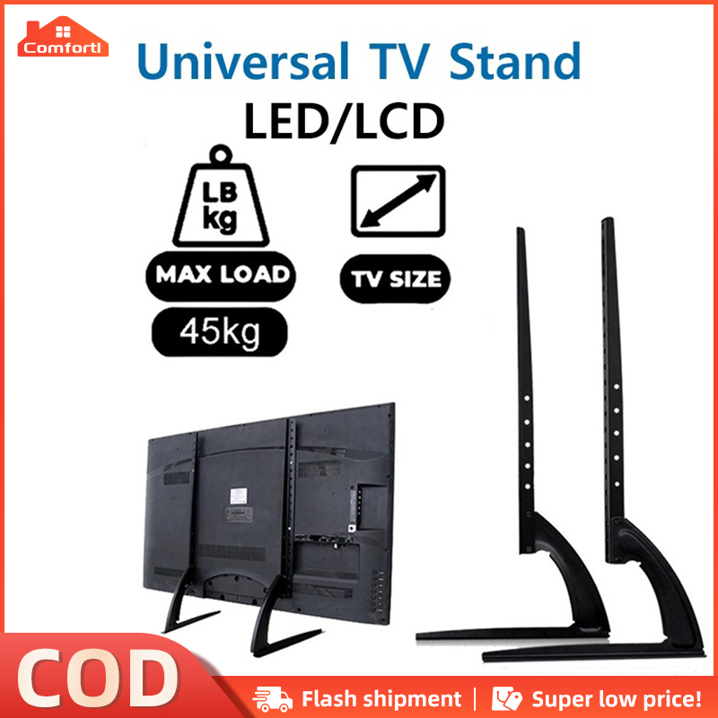 TV Stand with Bracket Height Adjustable Hard Metal Television Stand ...