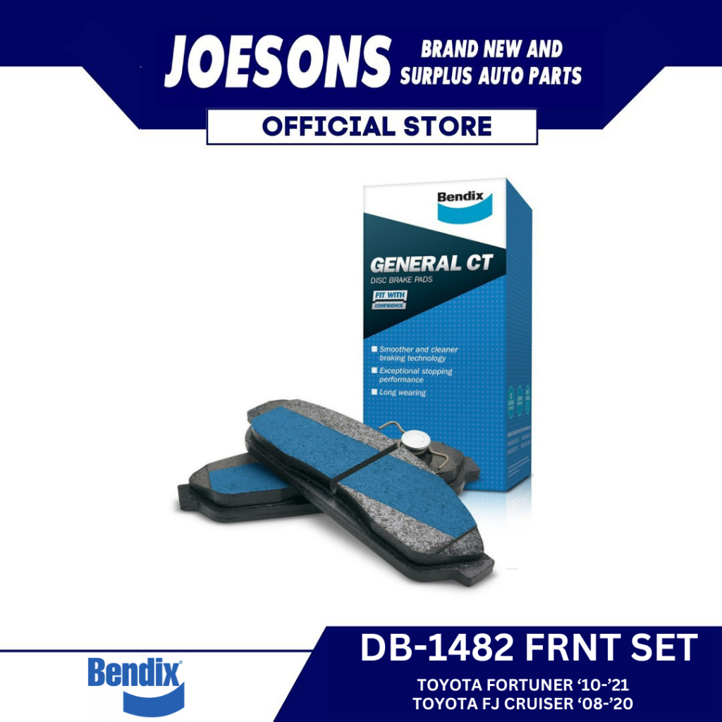 DB-1482 GCT BRAKE PAD BENDIX FRONT FOR TOYOTA FORTUNER 2010-2012 (BENDIX) | Shopee Philippines