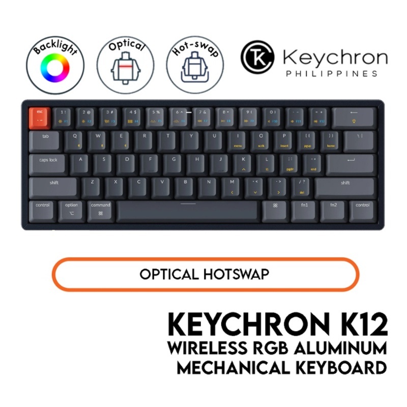 Keychron K12 Mechanical Keyboard (60% Layout, Wired/Bluetooth, RGB ...