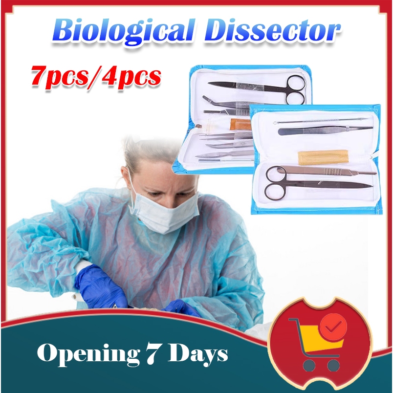 7 pcs /set Dissector Microscope Dissecting Tool Kit Stainless Steel For ...