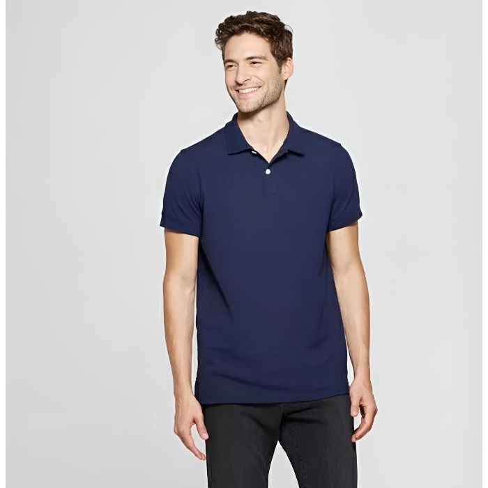 GOODFELLOW&CO EPE11 Standard Fit Short Sleeve Loring Polo - Navy Voyage ...