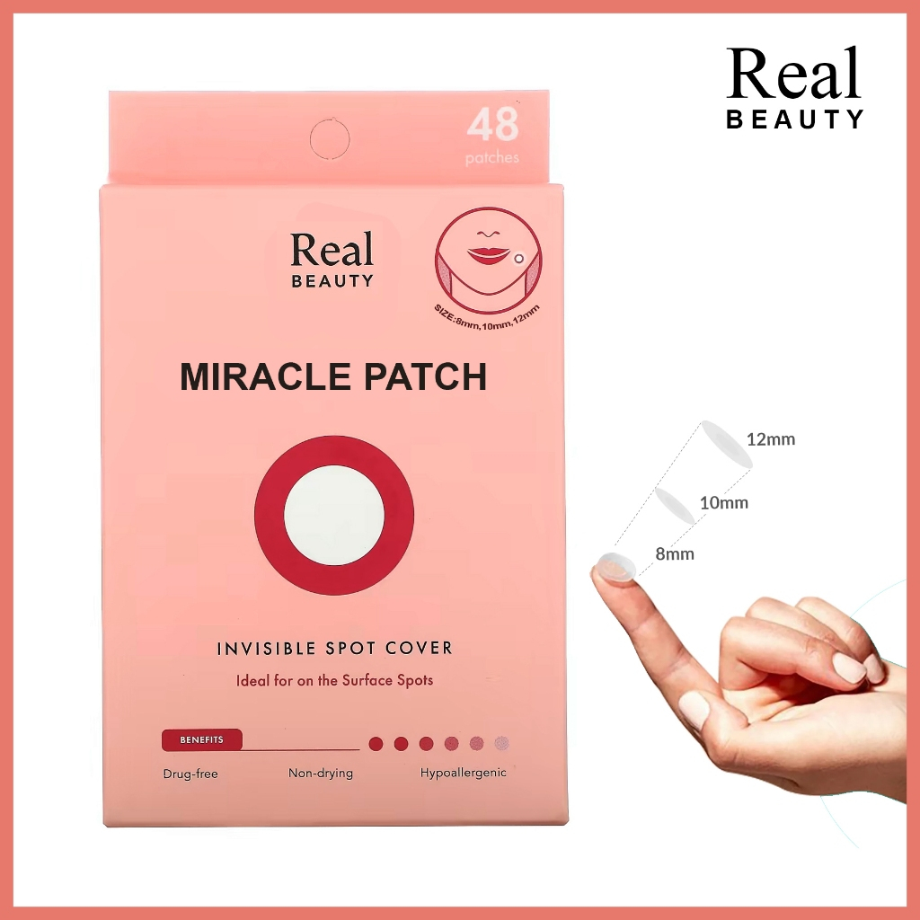 Real Beauty Miracle Pimple patch invisible spot acne cover hydrocolloid ...