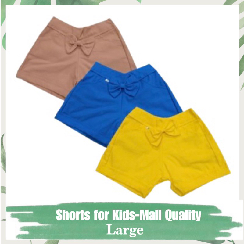 Mall Quality Shorts for Kids with Bow Tie-LARGE-(MAE) | Shopee Philippines