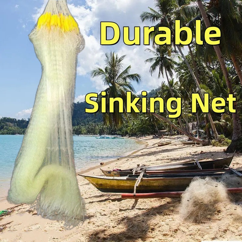 Sinking Net Fishing Net Three Layers Fishing Tools 50M/100M Multiple ...