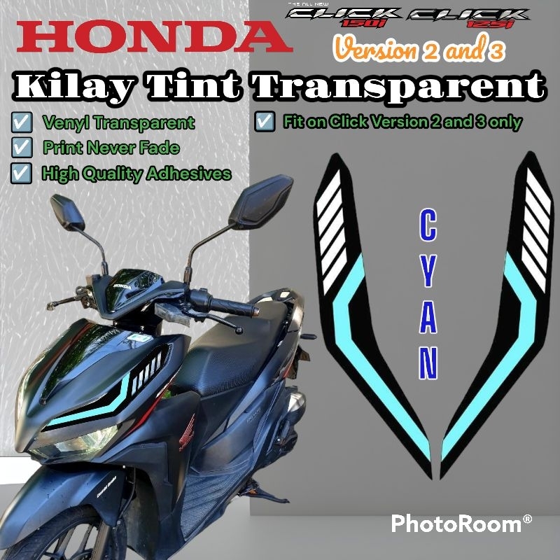 Honda Click Version 2,3 and 4 Kilay Tint Transparent / Click ...