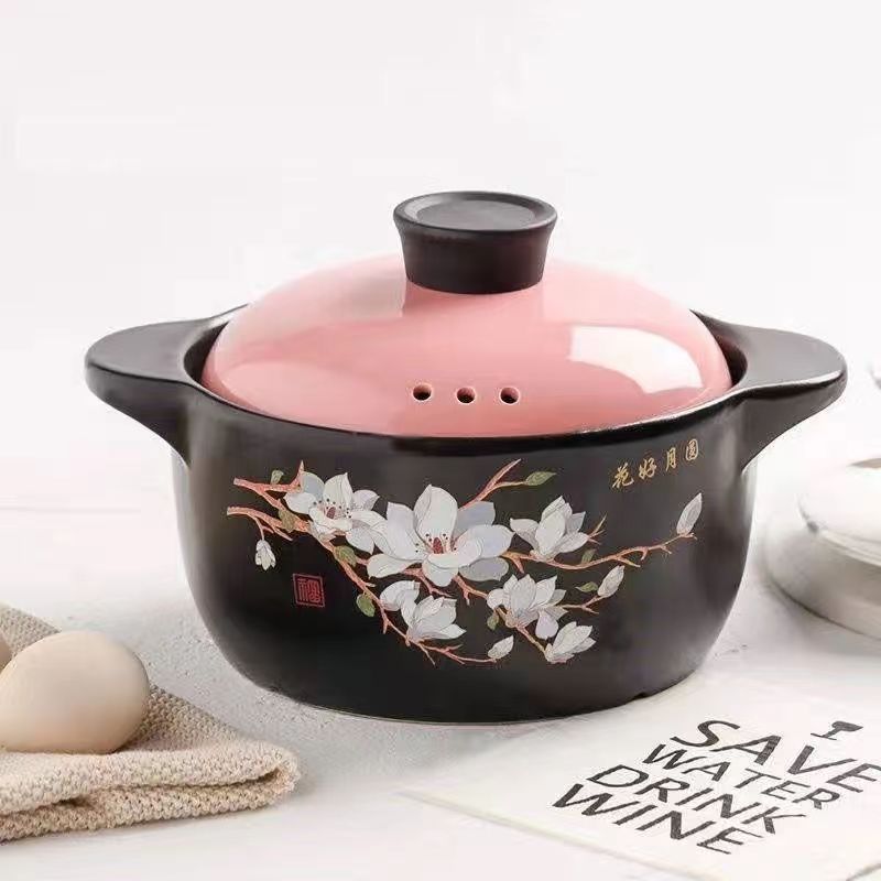 Ceramic casserole, saucepan, stockpot high temperature household gas ...