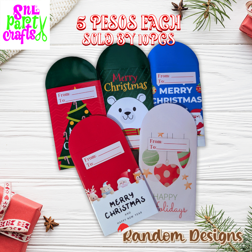 10pcs Christmas Money Envelope Ang pao ampao Customized Money Envelope ...