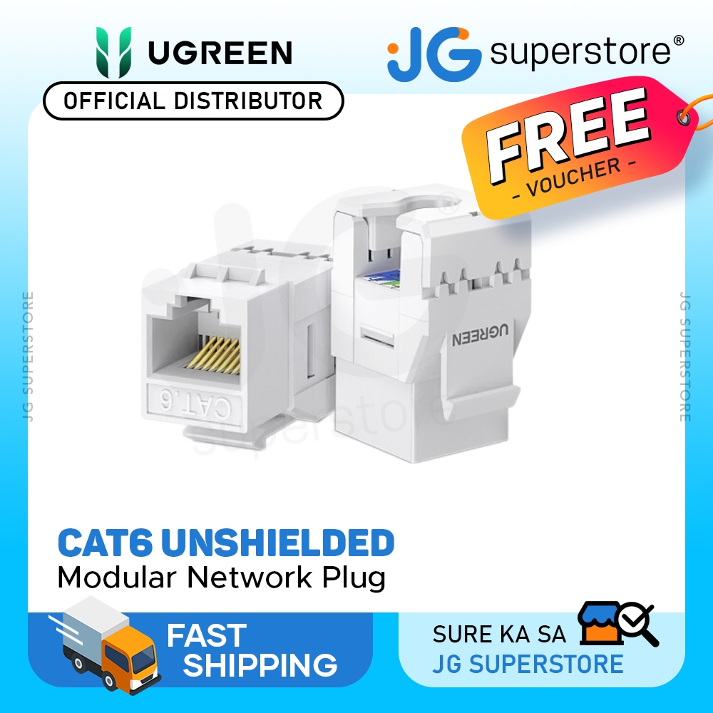 UGREEN Cat6 Unshielded RJ45 Modular Network Connector for Wall Plate ...