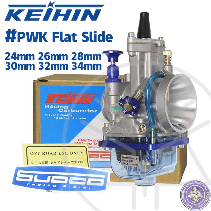 Keihin Sudco Racing Carburator Flat Carb PWK 24mm / 26mm / 28mm / 30mm ...