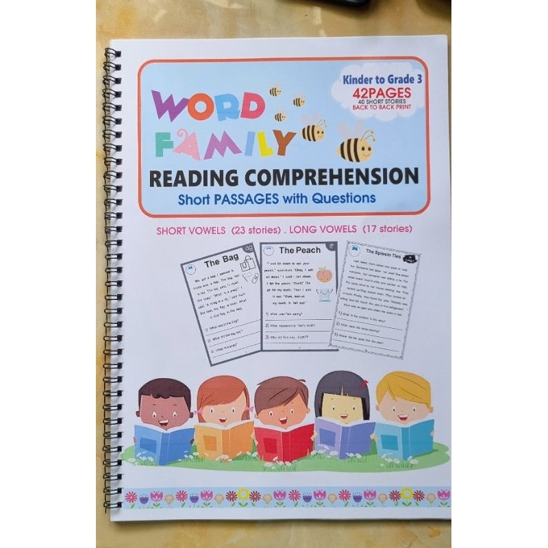 Reading Comprehension with Questions, Short Passages, Word Family ...