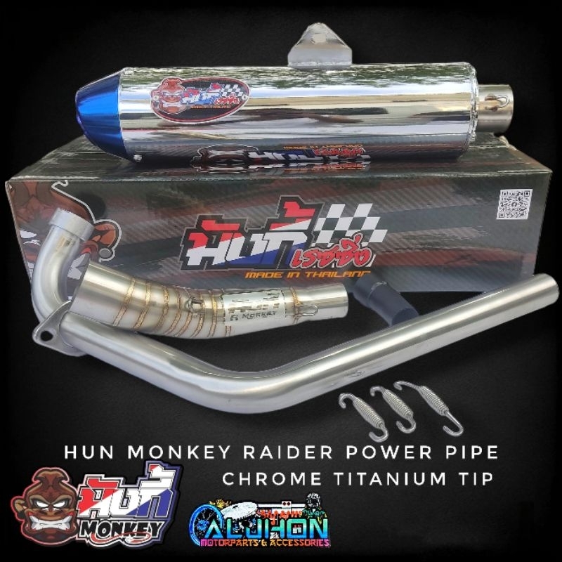 HUN POWER PIPE RAIDER 150 CHROME & BLACK | Shopee Philippines