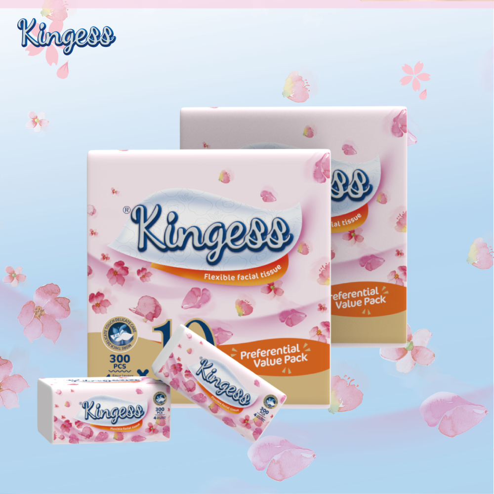 KINGESS Facial Tissue Paper Standard Super Thick 10 Packs | Shopee ...