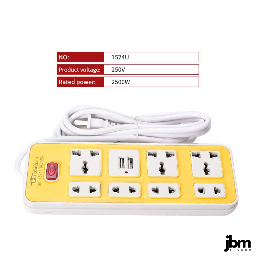 25A Universal Power Socket USB Extension Cord Extension Wire | Shopee ...