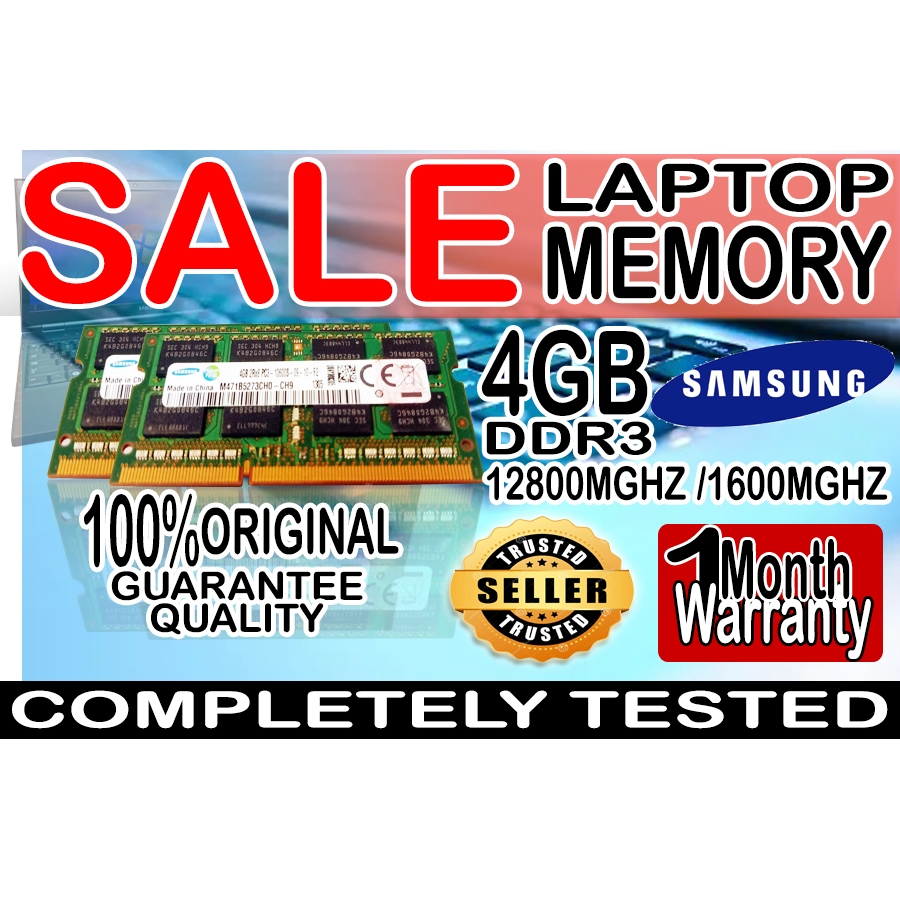 4GB DDR3 LAPTOP Memory:100% Original From Korea :Fully Tested and ...