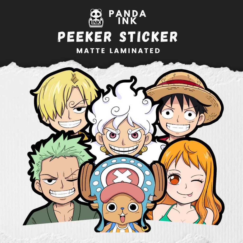 One Piece Peeker Sticker Luffy Gear 5 Zoro Sanji Namin Chopper | Shopee ...