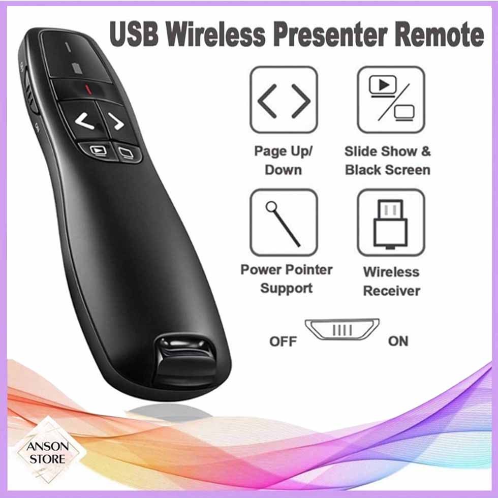 Wireless Presenter Laser Power Point PPT Presenter Slide Changer ...