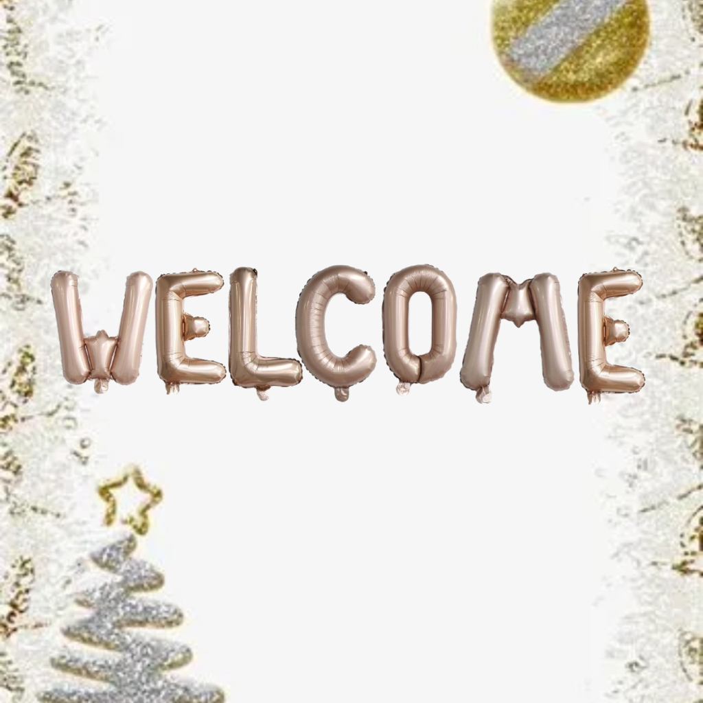 Chocolate WELCOME 16 inches letters HAPPY NEW YEAR party decoration ...